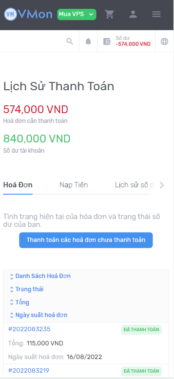 VMon Cloud - Dịch vụ VPS và Hosting chất lượng cao