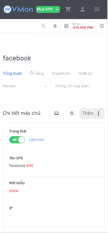 VMon Cloud - Dịch vụ VPS và Hosting chất lượng cao